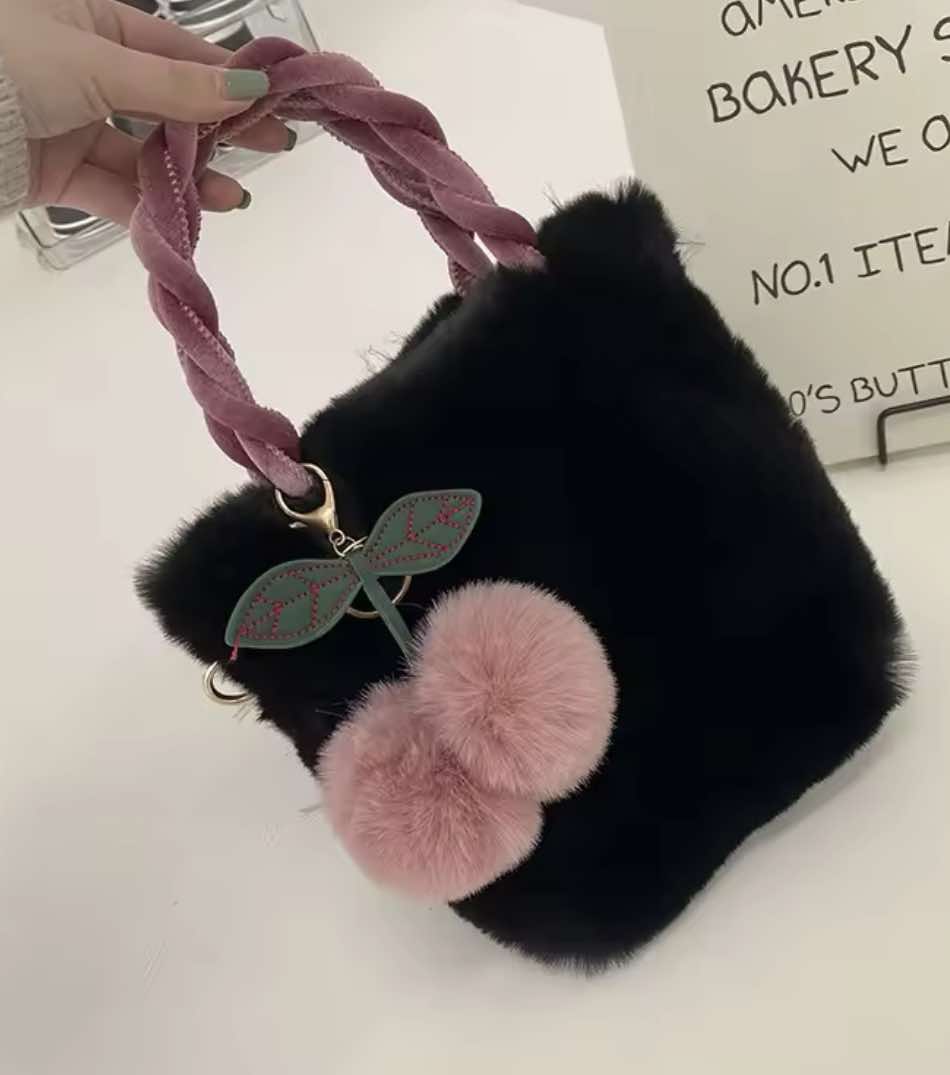 Floof Mini Bucket Bag - Black – Popping Candy